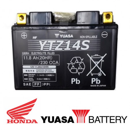 Atv Battery Yuasa YTZ14S Factory Activated AGM High Performance Battery ...